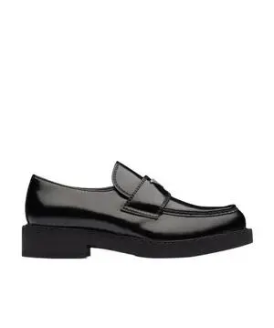 Prada Chocolate Brushed Loafers
