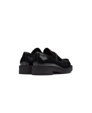 Prada Chocolate Brushed Loafers