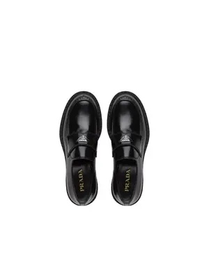 Prada Chocolate Brushed Loafers