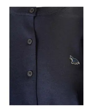 Maison Kitsuné Wool Round Neck Sweater With Embroidered Baby Fox