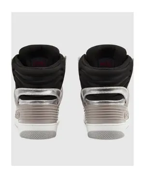Gucci High Top Sneakers With Interlocking G Detail - Gray