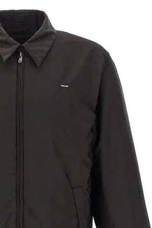 Prada Logo Detailed Zip-up Jacket