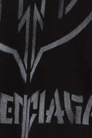 Balenciaga Logo Printed Drawstring Hoodie