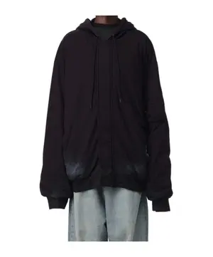 Balenciaga Logo Printed Drawstring Hoodie