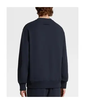 Zegna Raised-logo Crewneck Sweatshirt
