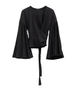 Jacquemus Le Cache Coeur Ventadou Wrap Top - Black