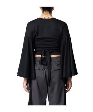 Jacquemus Le Cache Coeur Ventadou Wrap Top - Black