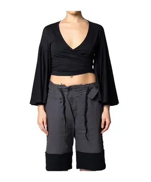 Jacquemus Le Cache Coeur Ventadou Wrap Top - Black