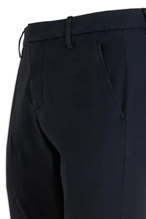 DONDUP Turn-up Tapered Trousers - Black