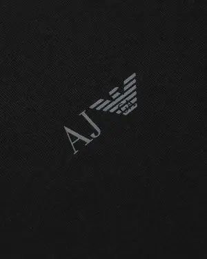 Emporio Armani Round Collar Logo T-shirt - Black