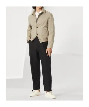 Brunello Cucinelli Tapered-leg Trousers With Drawstring Hem