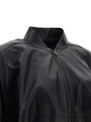 Loewe Nappa Leather Bomber Jacket With Anagram Clasp