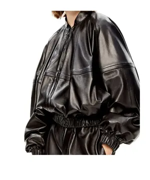 Loewe Nappa Leather Bomber Jacket With Anagram Clasp