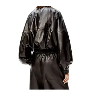 Loewe Nappa Leather Bomber Jacket With Anagram Clasp