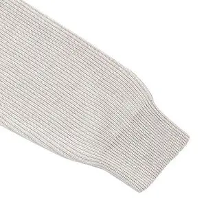 Brunello Cucinelli Long Sleeve Ribbed Knit Sweater With Pocket Detail