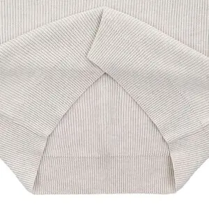 Brunello Cucinelli Long Sleeve Ribbed Knit Sweater With Pocket Detail
