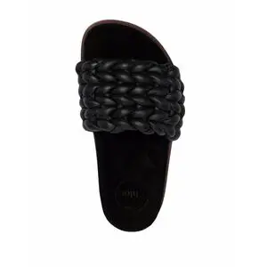 Chloé Braided Logo Slide Sandals