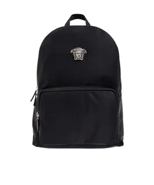 Versace La Medusa Zipped Backpack - Black