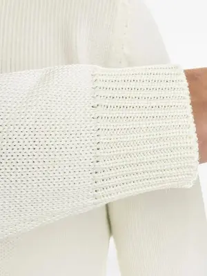 ROBERTO COLLINA High Neck Long Sleeve Sweater - White