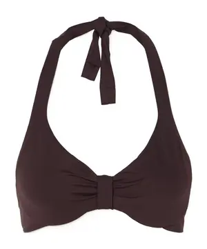 Max Mara Adele Halterneck Bikini Top - Brown
