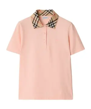Burberry Checked Collar Polo Shirt - Bouquet