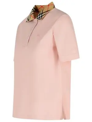 Burberry Checked Collar Polo Shirt - Bouquet