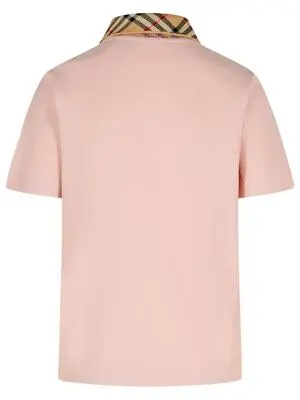 Burberry Checked Collar Polo Shirt - Bouquet