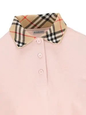 Burberry Checked Collar Polo Shirt - Bouquet