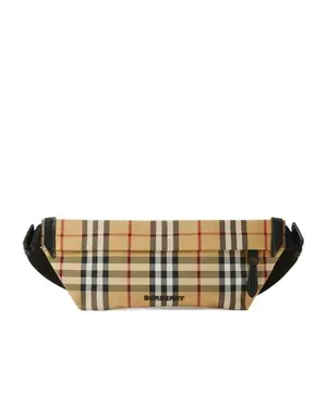 Burberry Check-pattern Zipped Belt Bag - Nude