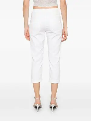 DONDUP Single-breasted Button-up Denim Trousers - White