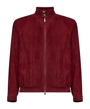 Brunello Cucinelli Stand Collar Unlined Jacket - Red