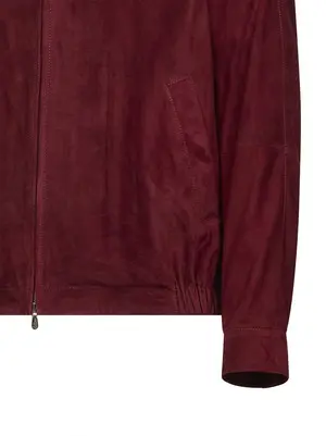 Brunello Cucinelli Stand Collar Unlined Jacket - Red