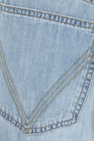 Bottega Veneta Logo Patch Wide Leg Jeans