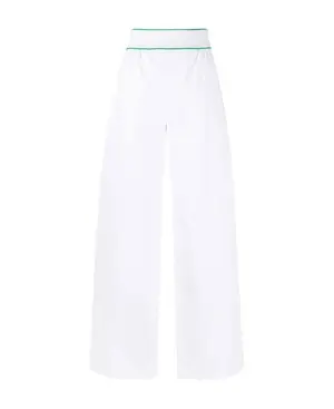 Bottega Veneta Logo Waistband Wide Leg Trousers - No