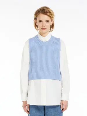 Max Mara Rib Knitted Wool Sweater