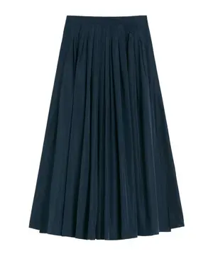 Max Mara Pleated Taffeta Skirt - Ultramarine Blue