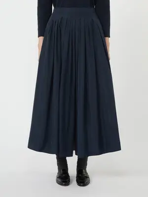 Max Mara Pleated Taffeta Skirt - Ultramarine Blue