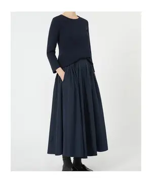 Max Mara Pleated Taffeta Skirt - Ultramarine Blue