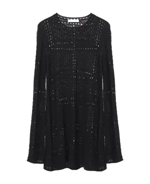 Chloé Knitted Long-sleeved Mini Dress