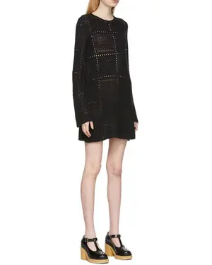 Chloé Knitted Long-sleeved Mini Dress