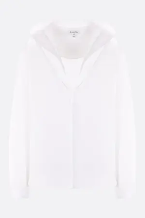 Alaïa Hooded Long Sleeve Shirt