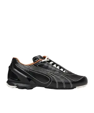 PUMA Vs-1 Leather Lace-up Sneakers - Black