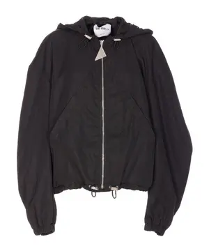 Attico Zip-up Hooded Jacket - Black