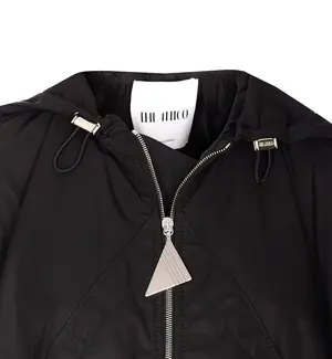Attico Zip-up Hooded Jacket - Black