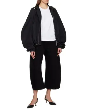 Attico Zip-up Hooded Jacket - Black