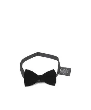 Saint Laurent Velvet Bow Tie - Black