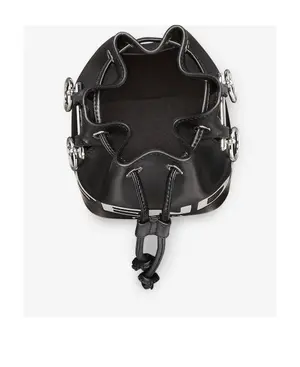 Fendi Leather Mini Bucket Bag With Alphabet Print