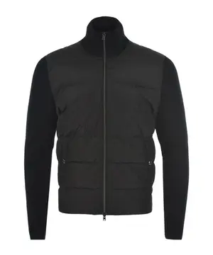 Herno High Knitted Collar Cardigan