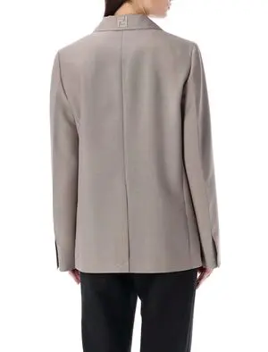 Fendi Single-breasted Tailored Blazer - Gray