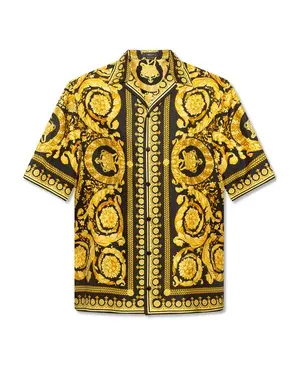 Men's Barocco Print Short Sleeve Shirts